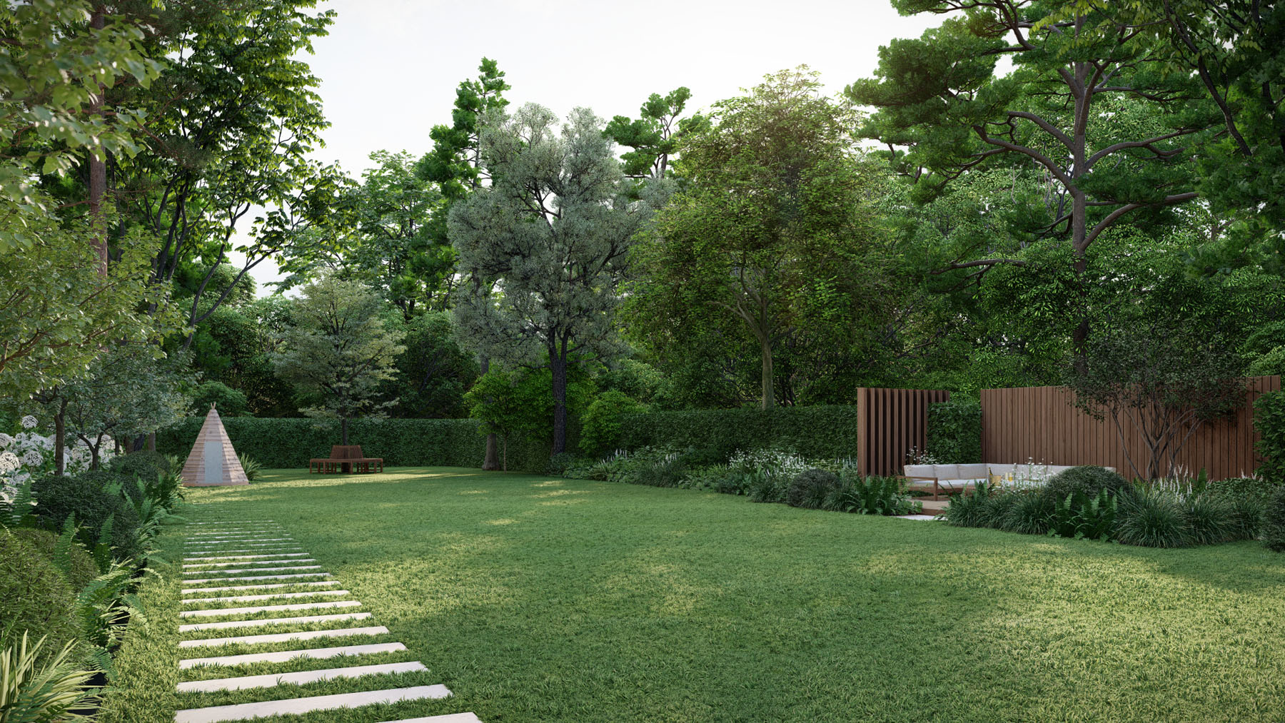 Contemporary Garden Design - In Build - The Tree Top Garden. Branksome ...